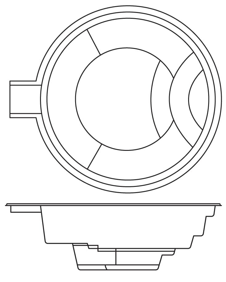 Relax with Tenor Fiberglass Spa with Spillover - Halton Pool Guys Inc